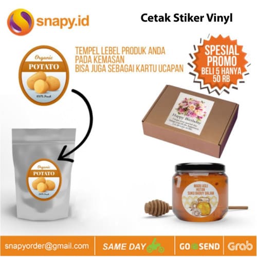 Stiker Label Kemasan Makanan